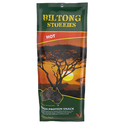 Biltong Hot Stokkies 250g – Springbok Foods