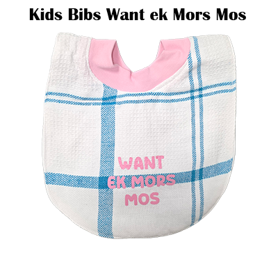 Die Vadoek Look Kids Bibs Want ek Mors Mos – Springbok Foods