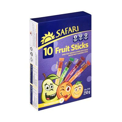 Safari Fruit Sticks 25g (Pack of 10) – Springbok Foods